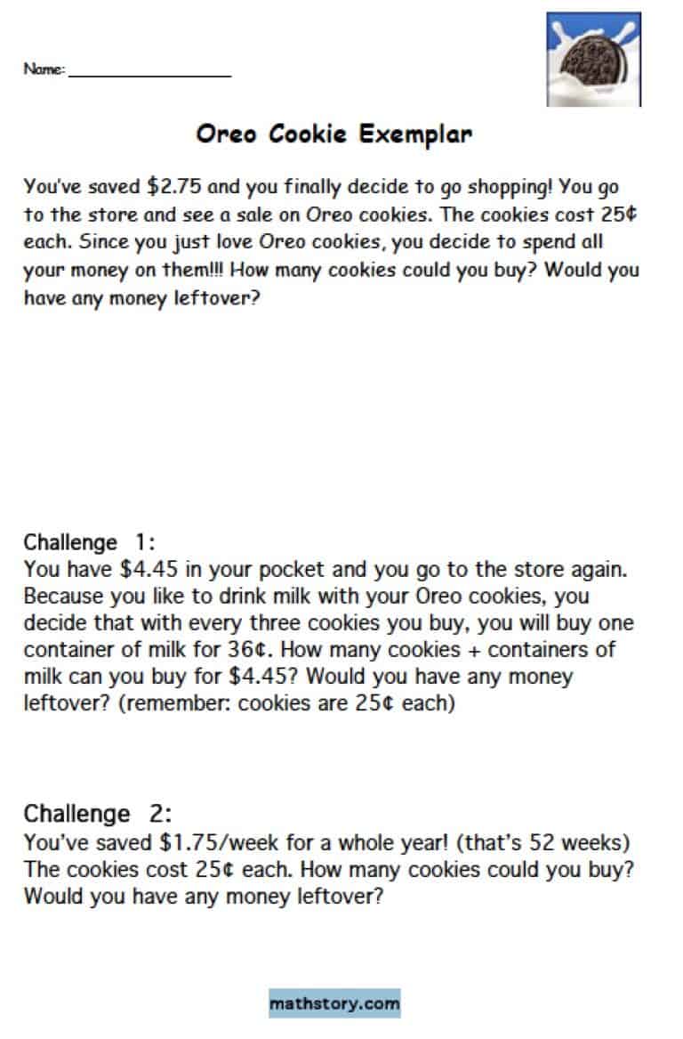Math Exemplar Oreo Cookie Challenge – Mr. R.'s World of Math