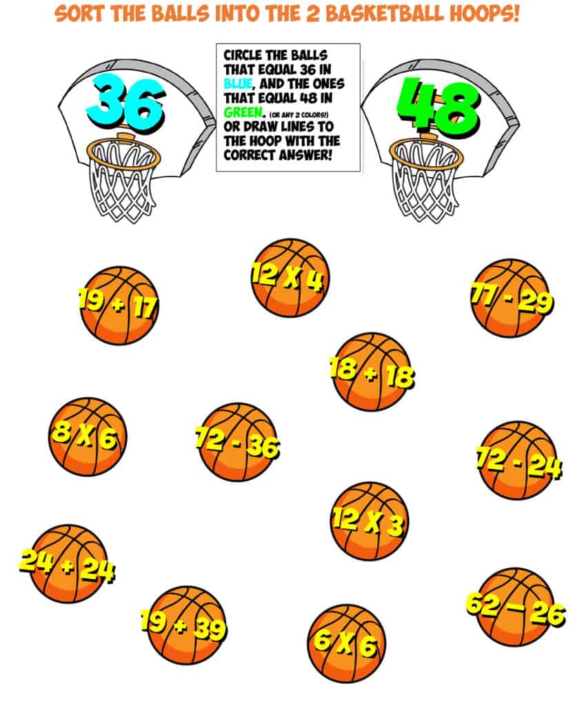 Basketball Sorting #4 – Mr. R.'s World of Math