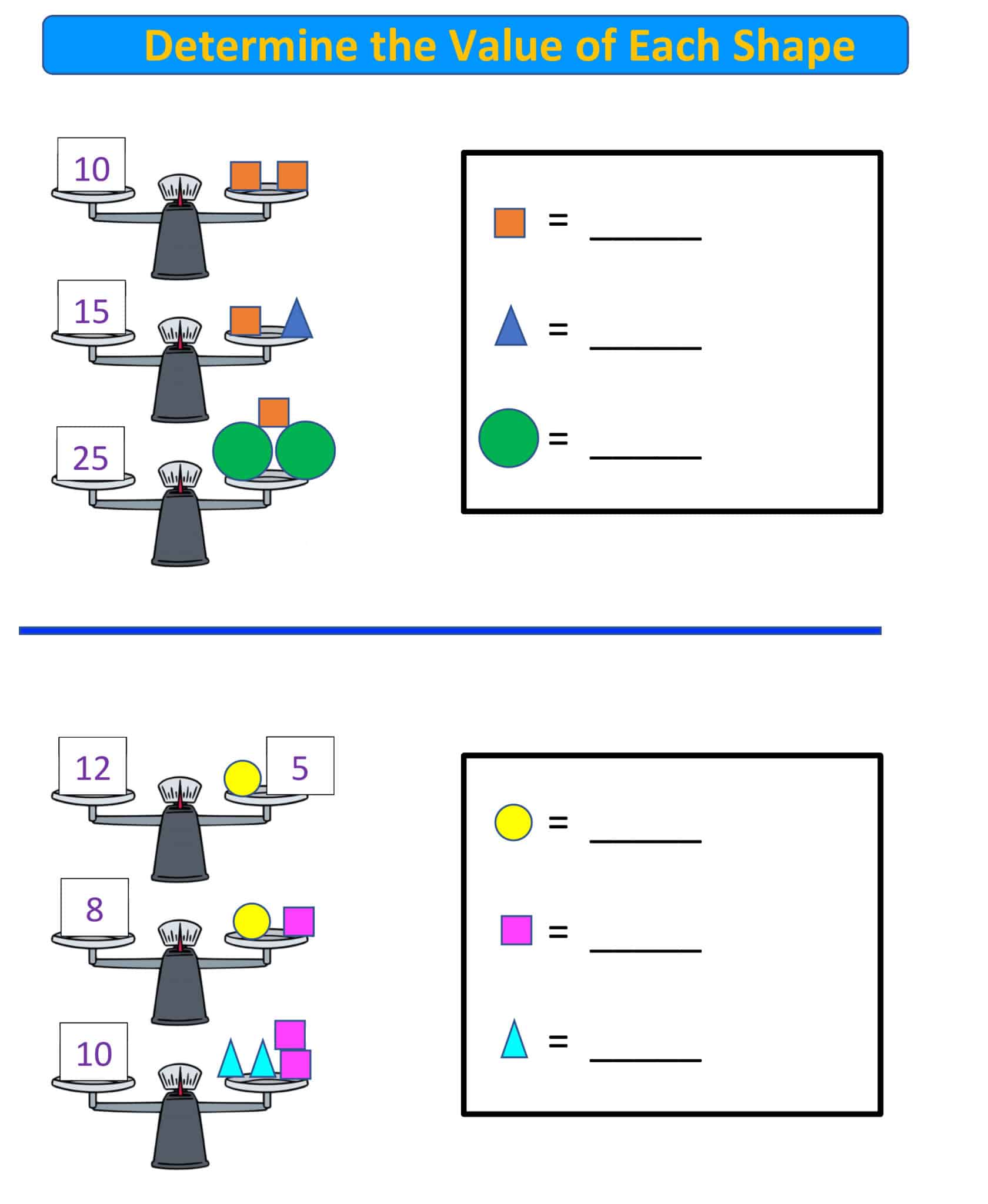 balance math K-2 grade 4 - Mr. R.'s World of Math