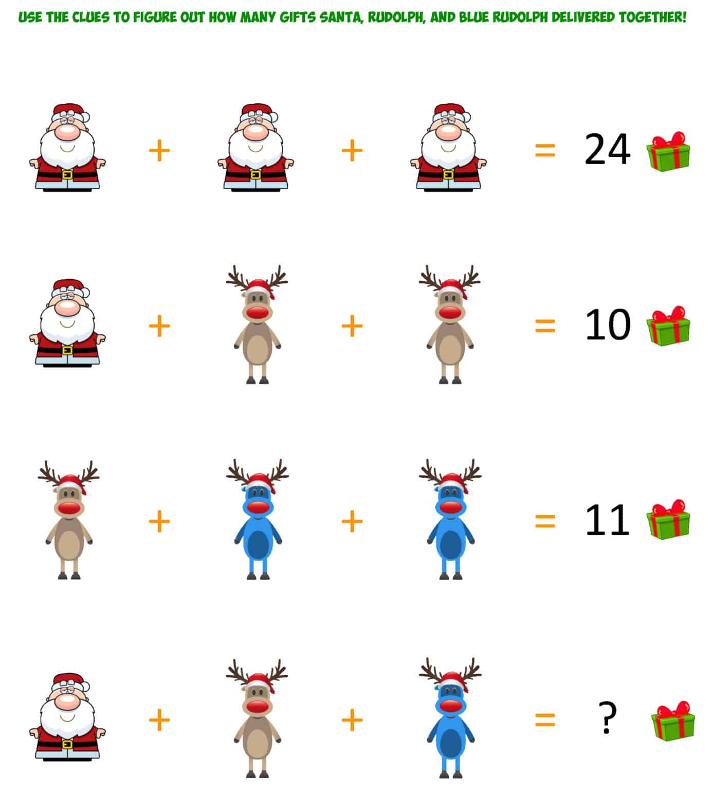 Holiday Math: Santa's Christmas Brainteaser - Mr. R.'s World of Math