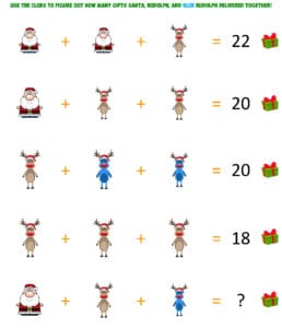 Holiday Math: Santa's Christmas Brainteaser 2 - Mr. R.'s World of Math