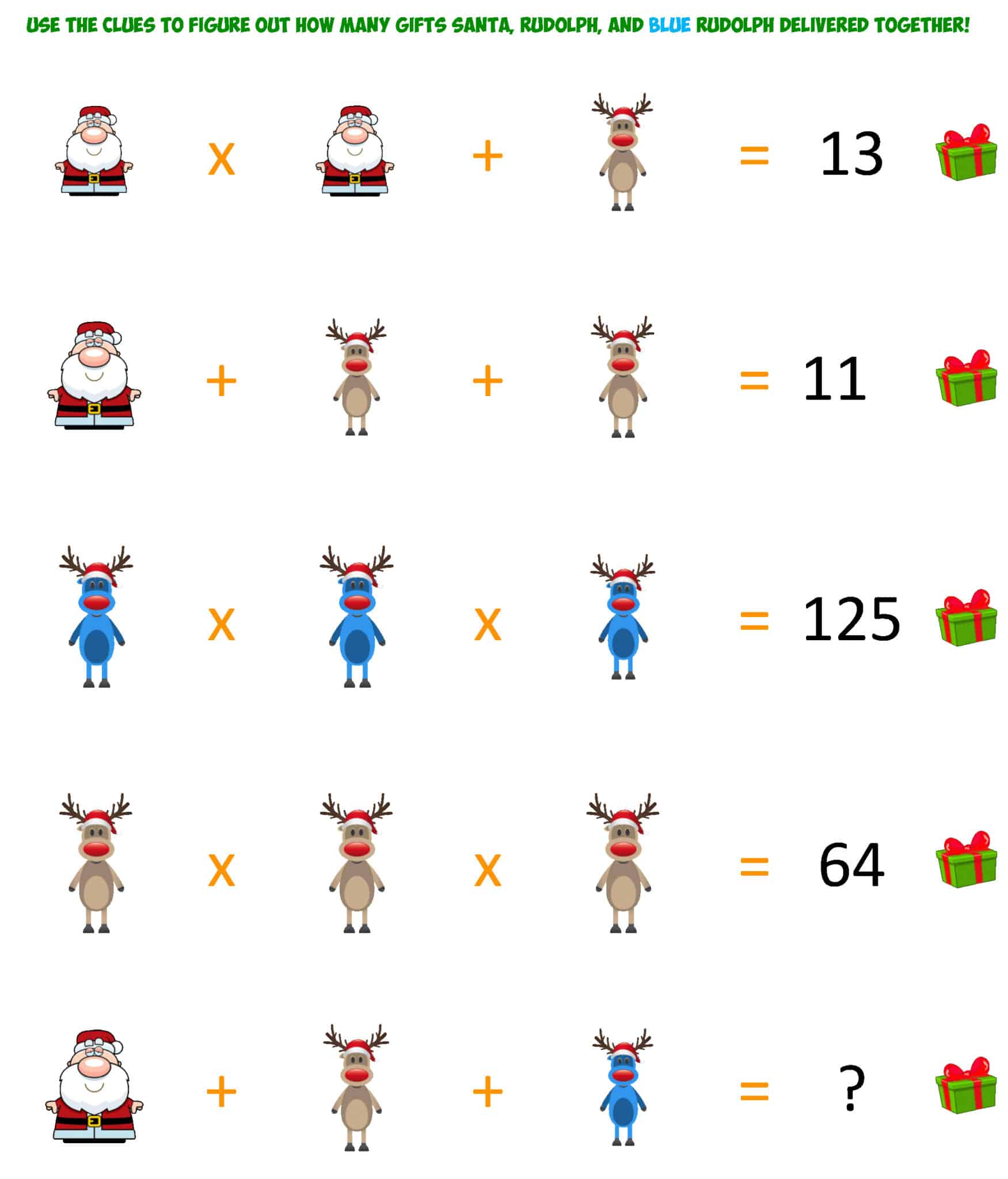 Holiday Math: Santa’s Christmas Brainteaser 3 – Mr. R.'s World of Math