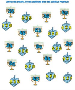 Holiday Math: Hanukkah Multiplication through 10s – Mr. R.'s World of Math
