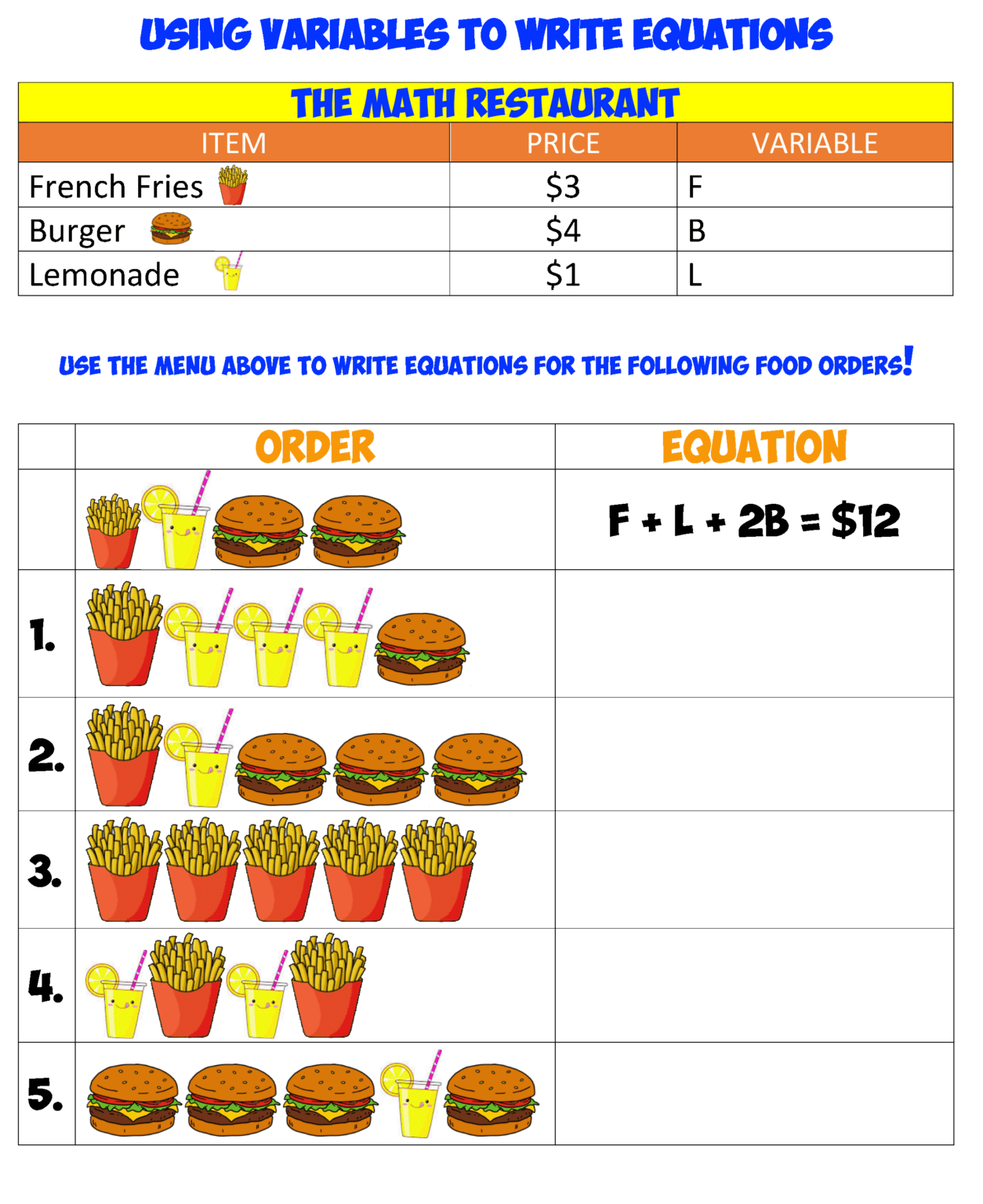Free Elementary Math Worksheets - Mr. R.'s World of Math