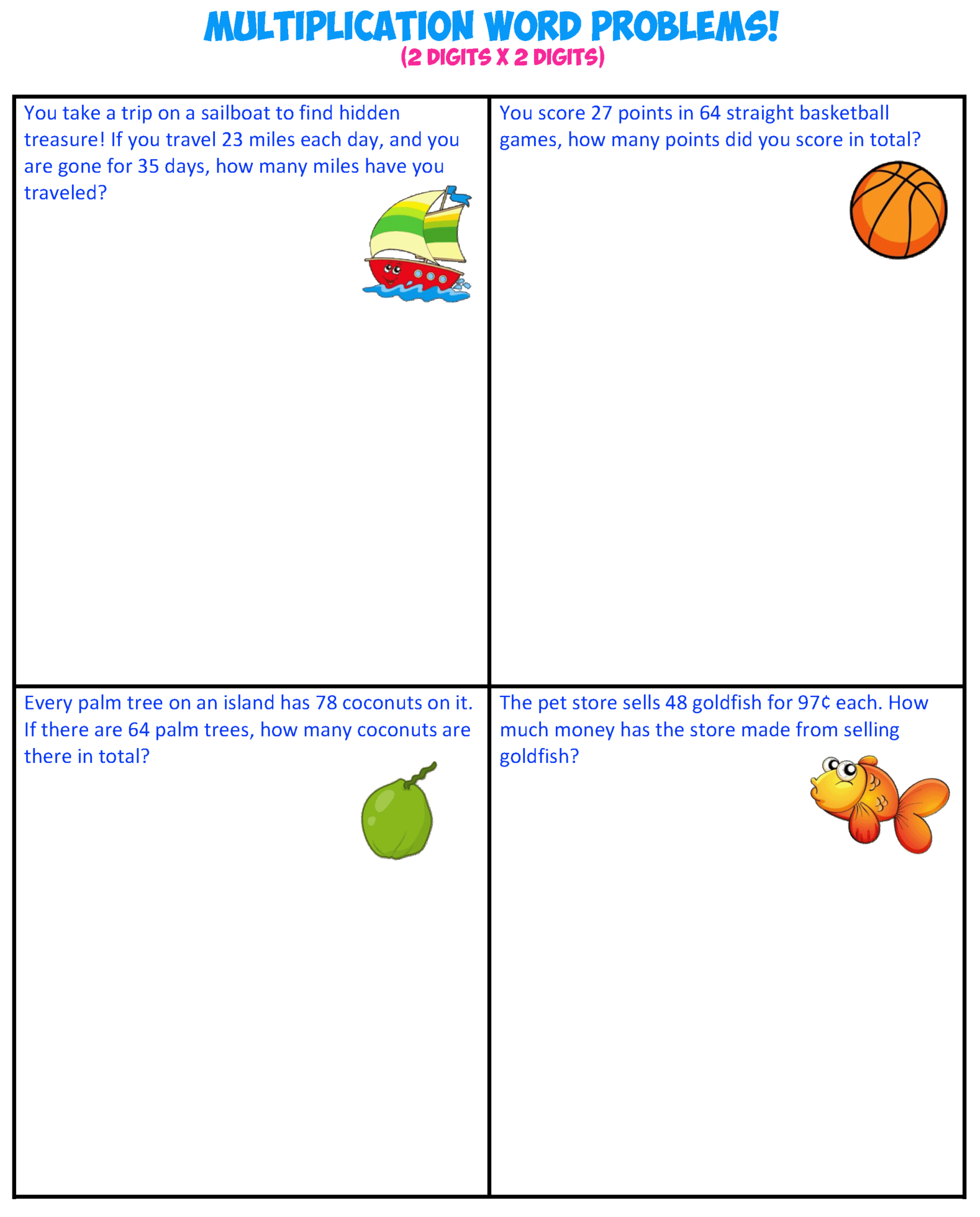 Multiplication Word Problems! (E) – Mr. R.'s World of Math