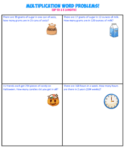 Multiplication Word Problems! (F) - Mr. R.'s World of Math