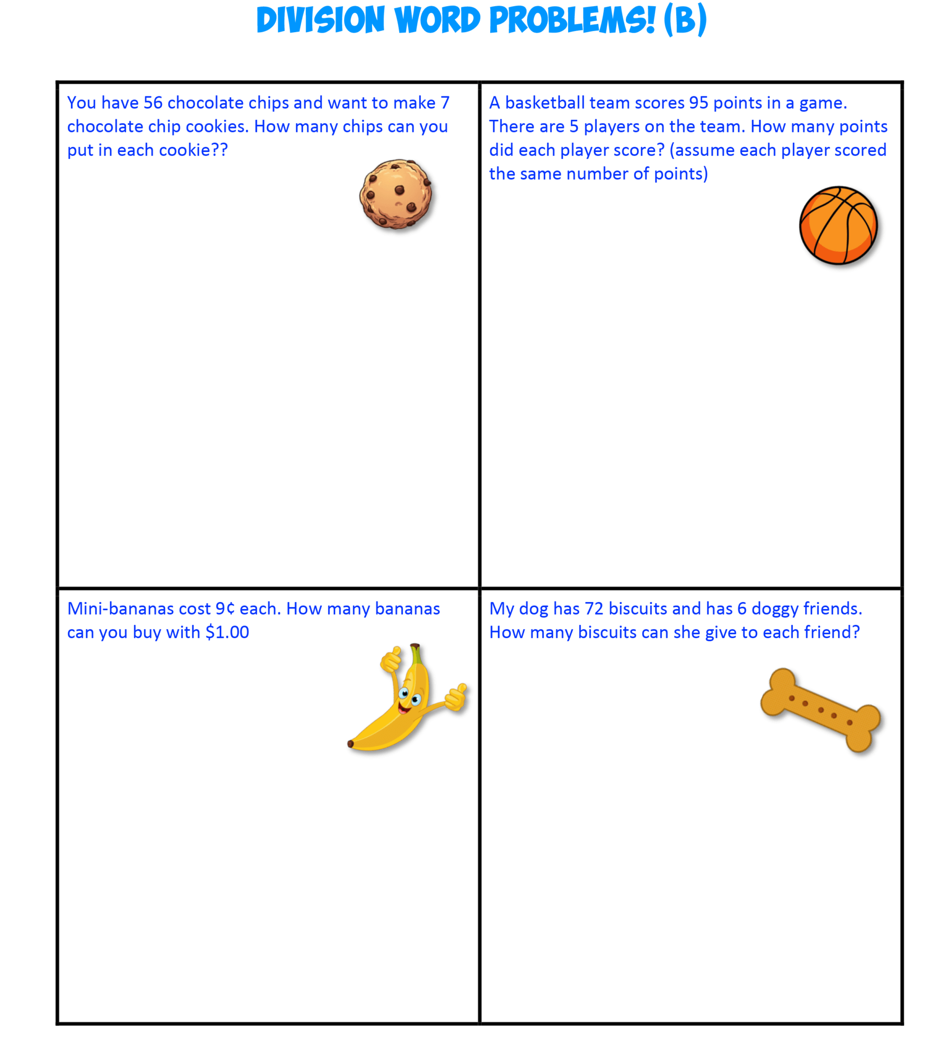 Division Word Problems! (B) - Mr. R.'s World of Math