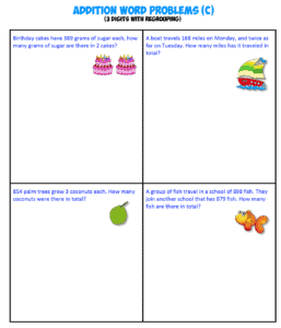 Addition Word Problems 3 - Mr. R.'s World of Math