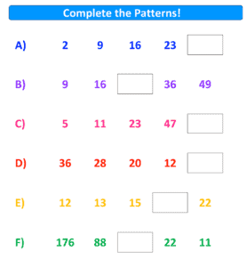 number patterns 2 - Mr. R.'s World of Math
