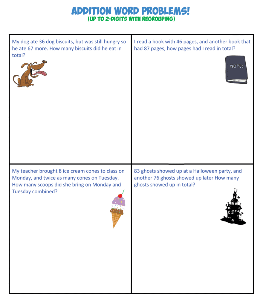 Addition Word Problems 1 - Mr. R.'s World of Math