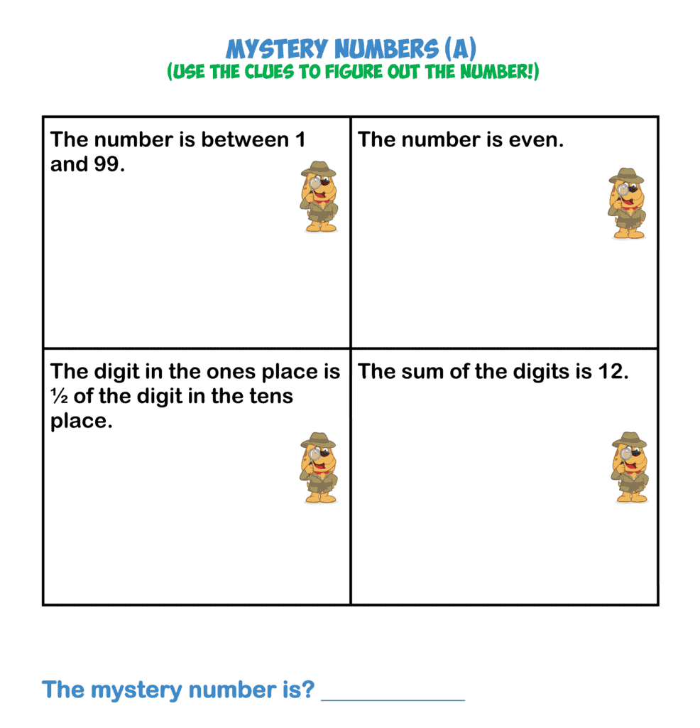 Mystery Numbers A - Mr. R.'s World of Math