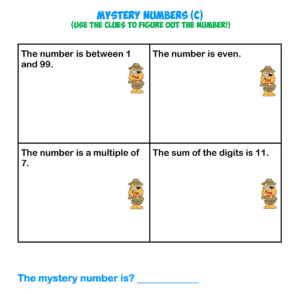 Mystery Numbers c – Mr. R.'s World of Math