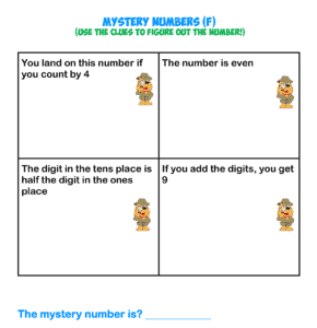 Mystery Numbers F – Mr. R.'s World of Math