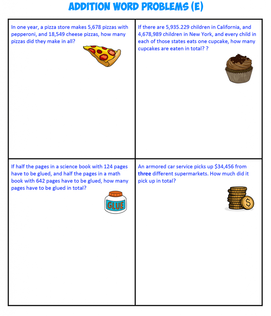 Addition Word Problems 5 - Mr. R.'s World of Math